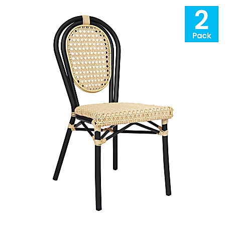 Flash Furniture 2 Pack Cannes IndoorOutdoor Commercial Thonet Bistro ...