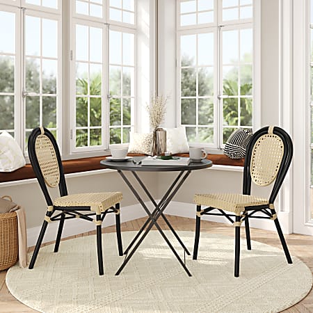 Flash Furniture 2 Pack Cannes IndoorOutdoor Commercial Thonet Bistro ...