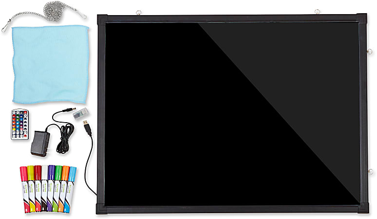 Alpine LED Illuminated Hanging Message Writing Board 23 58 W x 31 12 H ...