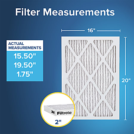 Filtrete 16 x 20 x 2 Air Filter 12 HVAC Filters Merv 8 Premium Allergen ...