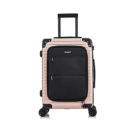 DUKAP TOUR ABS Hardside Spinner Carry On 23 12 H x 15 W x 9 D Champagne ...