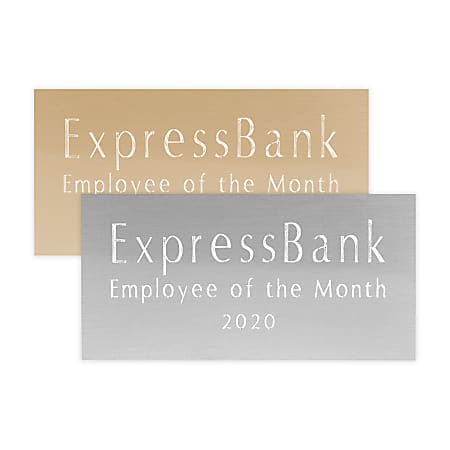 Custom Engraved Silver or Brass Metal Trophy and ID Plates 3 x 6 - ODP ...