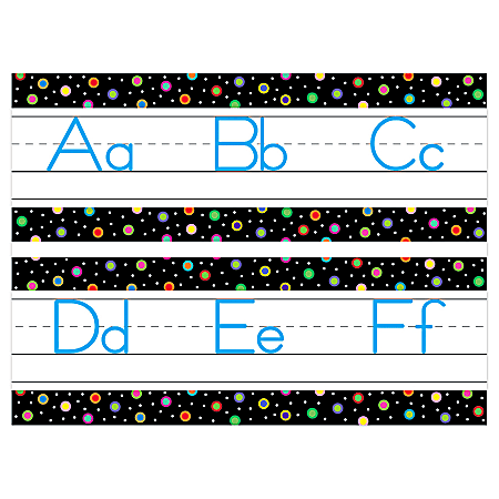 Creative Teaching Press Dots On Black Alphabet Bulletin Board Set ...