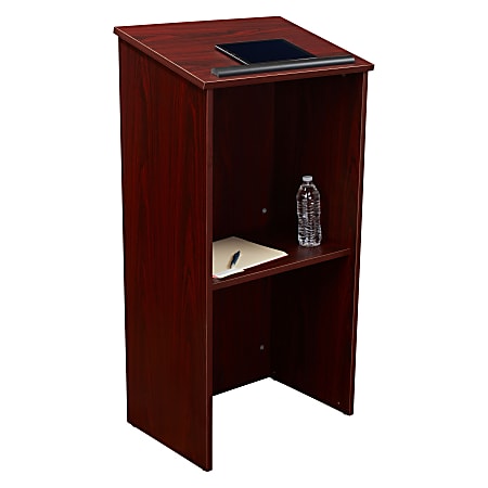 Oklahoma Sound Full Floor Lectern Mahogany - Office Depot