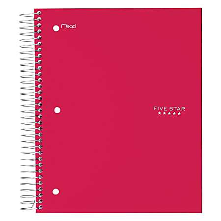 Five Star Wide Rule 5 subject Notebook 200 Sheets Wire Bound Wide Ruled ...