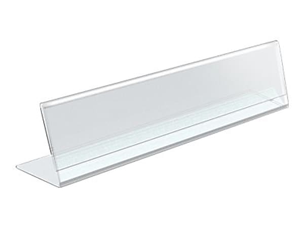 Azar Displays Acrylic L Shaped Sign Holders 2 x 8 Clear Pack Of 10 ...