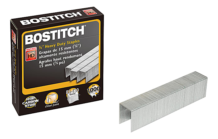 Bostitch Premium Heavy Duty Staples 58 Full Strip Box Of 1000 - Office ...