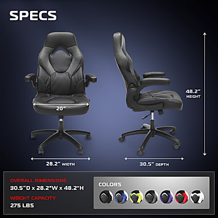 Respawn Racing Style Ergonomic Bonded Leather Computer Gaming Chair ...
