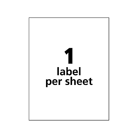 Avery Durable Permanent ID Labels AVE6790 8 12 x 11 White Pack Of 8 ...
