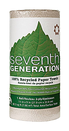 Seventh Generation Natural Paper Towels 100percent Recycled 120 Sheets ...
