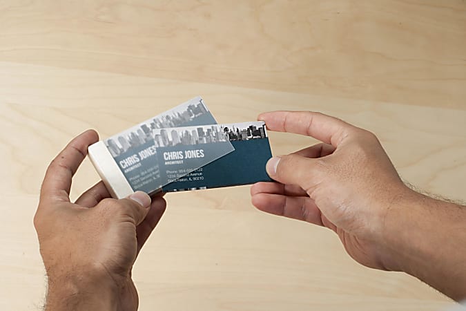 Full Color Business Card Pack 3 12 x 2 White Pack Of 100 - Office Depot