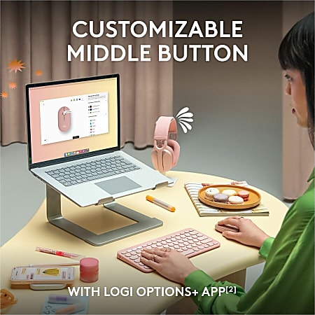 Logitech Pebble Mouse 2 M350s Slim Bluetooth Wireless Mouse Portable ...