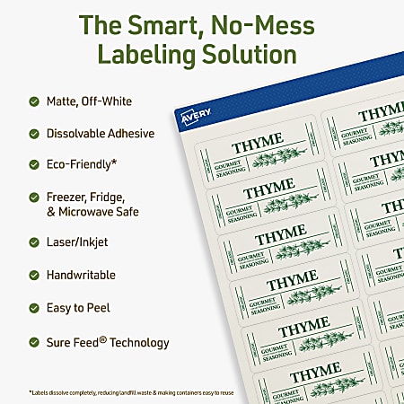 Avery Dissolvable Labels With Sure Feed Technology 94200 DWMP10 ...