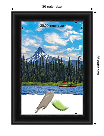Amanti Art Picture Frame 26 x 36 Matted For 20 x 30 Parlor Black ...