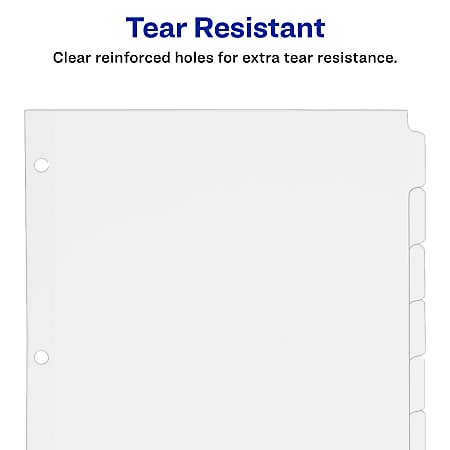 Avery Plain Tab Write On Dividers 8 12 x 11 White 8 Tab Case Of 24 ...