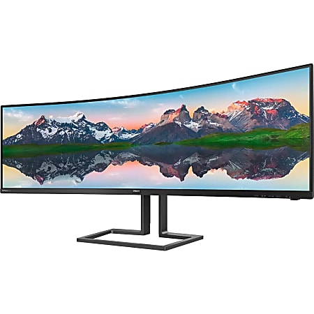 Philips 498P9Z 48.8 Curved Screen DQHD WLED LCD Monitor - Office Depot