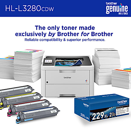 Brother HL L3280CDW Wireless Compact Digital Laser Color Printer With ...