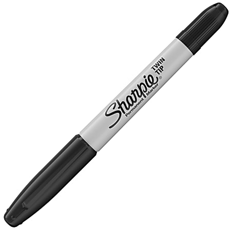 Sharpie Permanent Markers Twin Tip FineUltra Fine Point4PK Black ...