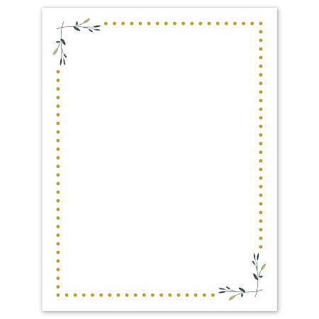 Avery Printable Cards 8 12 x 11 Matte White With Gold DotsGreen Floral ...
