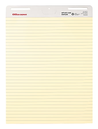 Office Depot Brand Bleed Resistant Self Stick Easel Pads 25 x 30 40 Sheets 30percent Recycled ...