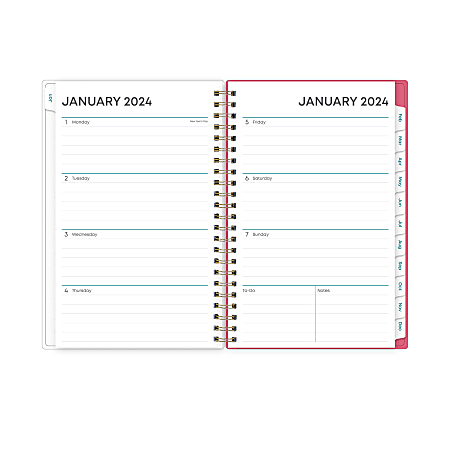 2024 Blue Sky Jessica Frosted WeeklyMonthly Planning Calendar 5 x 8 ...