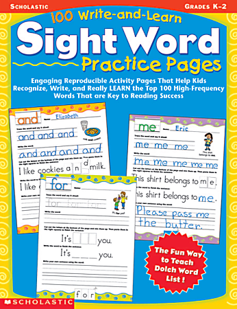 Scholastic 100 Write Learn Sight Word Practice Pages - Office Depot
