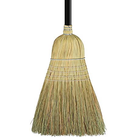 Genuine Joe Janitor Wood Corn Broom Natural 38 Handle 1 Broom - Office ...