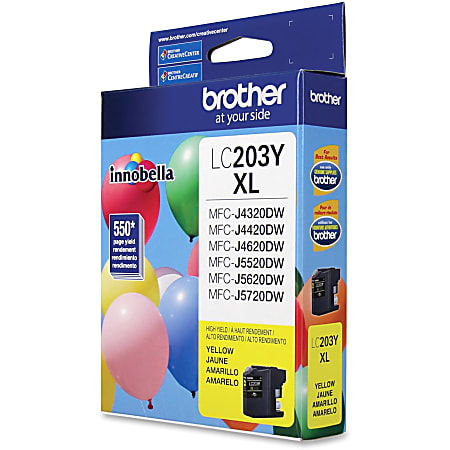 Brother LC203 Yellow High Yield Ink Cartridge LC203Y - Office Depot