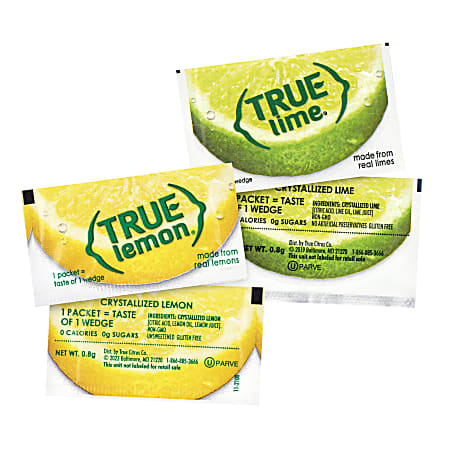 True Lime and True Lemon Variety Pack .027 oz 0.8mL0 Pack Of 1000 ...