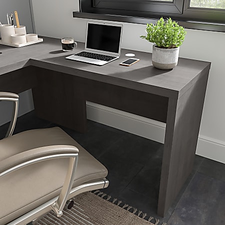 Bush Business Furniture Echo 37 W Desk Return Charcoal Maple Standard ...