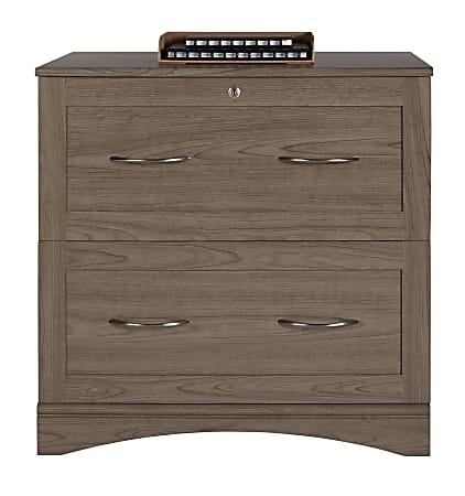 Realspace Pelingo 30 12 W x 21 1316 D Lateral 2 Drawer File Cabinet Gray ODP Business Solutions
