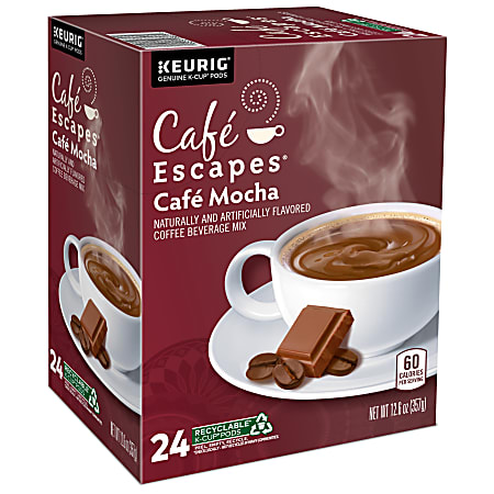 Caf Escapes Caf Mocha Keurig Single Serve K Cup Pods 24 Pods Per Pack ...