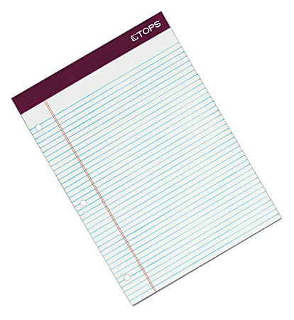 TOPS™ Double Docket™ Gold Writing Pads, 8 1/2" x 11", Narrow Ruled, 200 ...