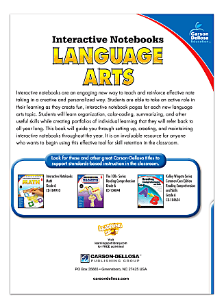 Carson Dellosa Interactive Language Arts Notebook Grade 6 - Office Depot