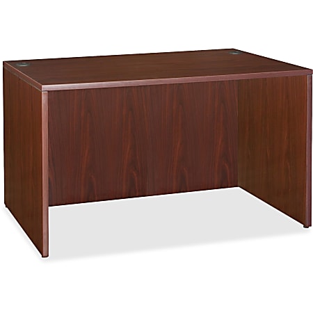 Lorell Essentials 48 W Rectangular Shell Computer Desk Mahogany ...