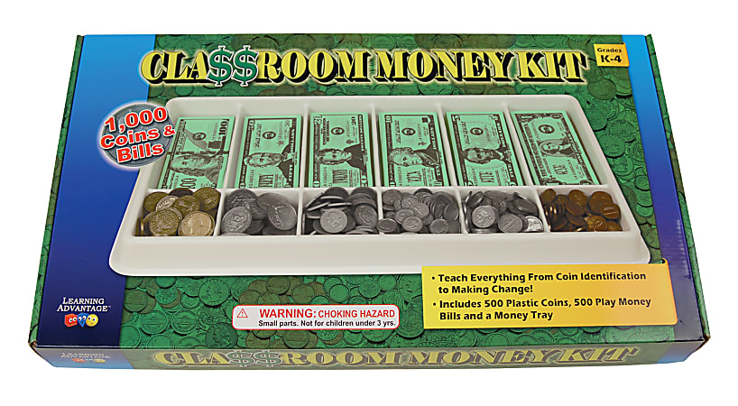 Learning Advantage 1000 Piece Play Money Kit - Office Depot