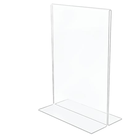 Office Depot Brand Stand Up Sign Holder Vertical 7 H x 5 W Clear 69101 ...