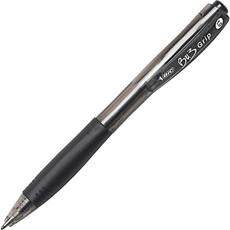 BIC BU3 Retractable Ballpoint Pens Box Of 36 Medium Point 1.0 mm Black ...