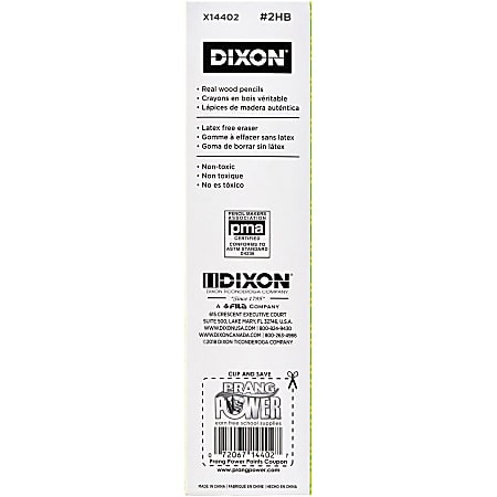 Ticonderoga Dixon Pencils 2 Soft Lead Box Of 12 - Office Depot