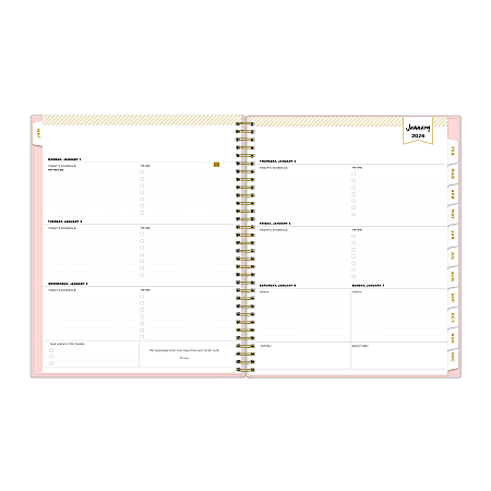 2024 Day Designer WeeklyMonthly Planning Calendar 8 12 x 11 Blush ...