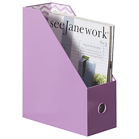 See Jane Work Magazine File 12 H x 10 W x 4 14 D Lavender - Office Depot