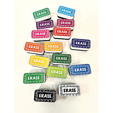 Ashley Productions Non Magnetic Mini Whiteboard Erasers Chalk Loops ...