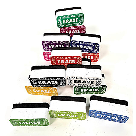 Ashley Productions Non Magnetic Mini Whiteboard Erasers Chalk Loops ...