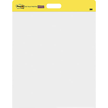 Post it Self Stick Plain White Paper Wall Pad 20 Sheets Plain Stapled ...