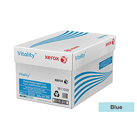 Xerox Vitality Pastel Color Multi Use Printer Copy Paper 10 Reams Blue ...