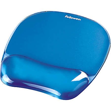 Fellowes Gel Crystals Mouse Pad With Wrist Rest 1 H x 7.94 W x 9.25 D ...
