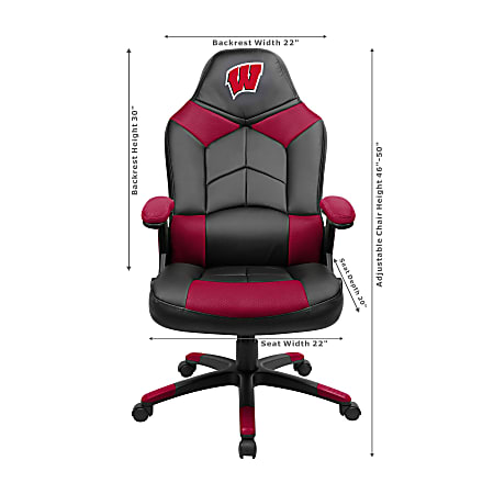 Imperial NCAA Faux Leather Oversized Computer Gaming Chair University ...