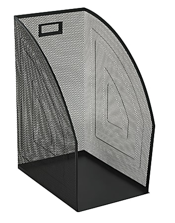 OfficeMax Mesh Jumbo Magazine File Black - Office Depot