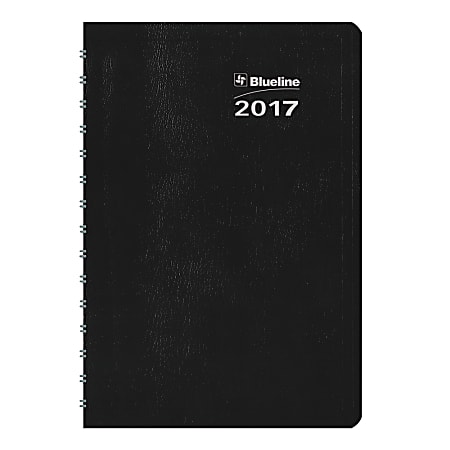 Blueline DuraGlobe Daily Planner FSC Certified 8 x 5 Black January ...