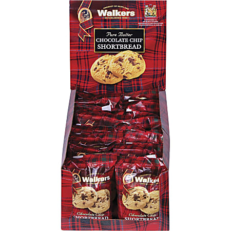 Walkers Cookies Chocolate Chip Shortbread Cookies Box Of 20 - Office Depot